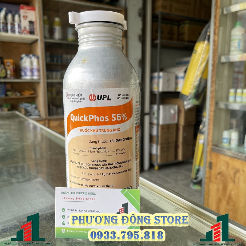 Thuốc xông diệt côn trùng nông sản Quickphos 56%